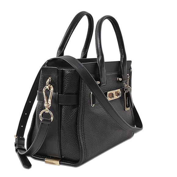 Coach | Bags | Coach Womens Handbag Beige Leather Dark Stone Bag ...